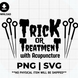 Acupuncture Halloween SVG and PNG for Making Acupuncture Gifts - Etsy