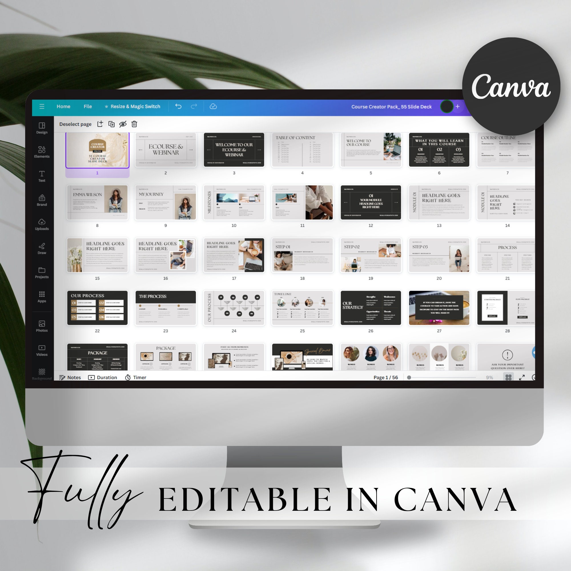 Course Slide Deck Template for Business Coach Course Creator Coaching ...