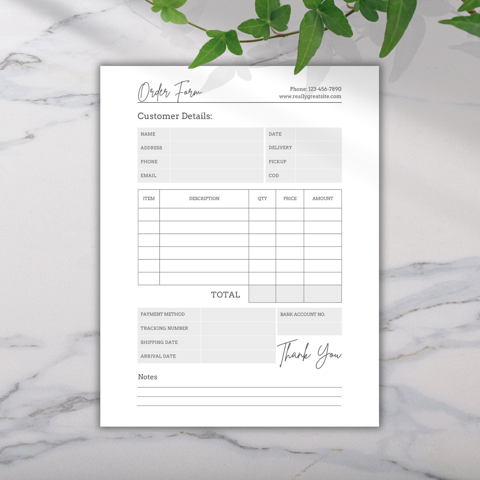 Editable Order Form Bundle | Order Form Template Custom Order Form - Etsy
