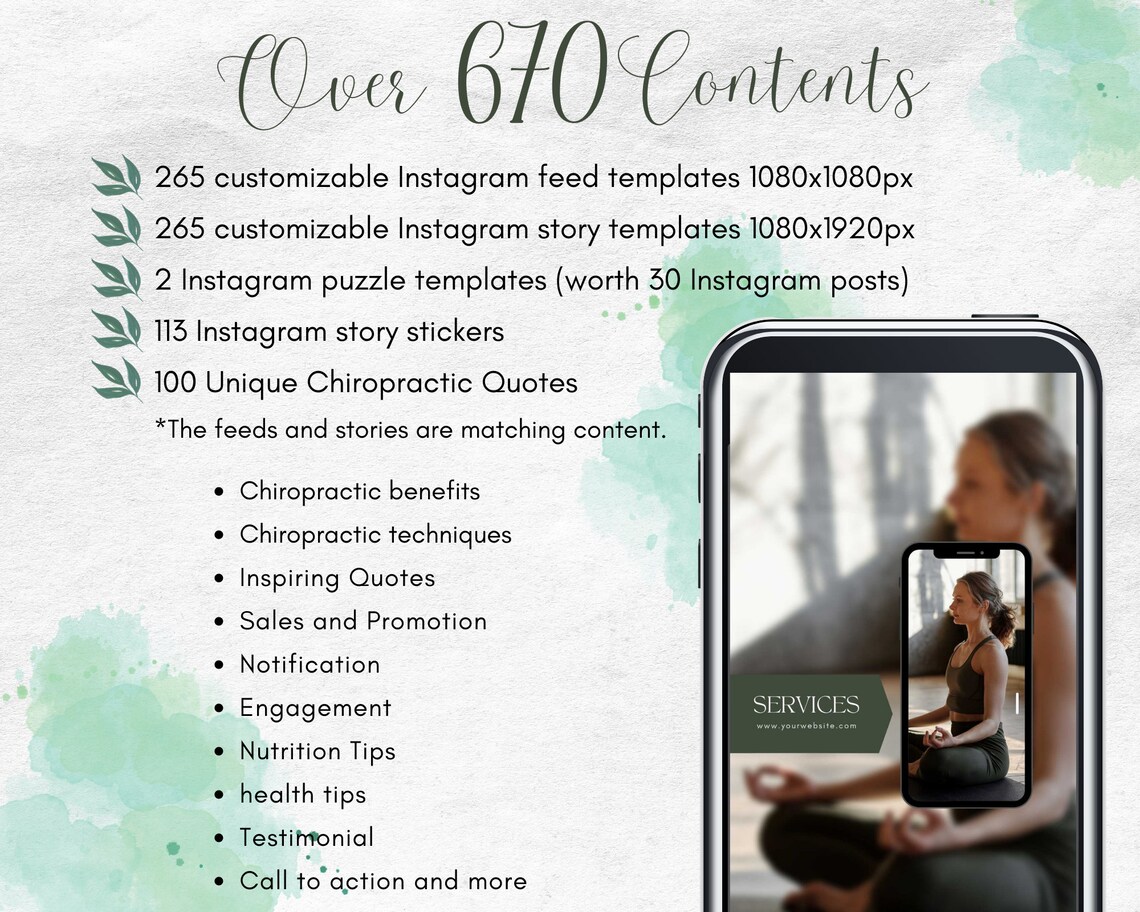 Ultimate Chiropractic Instagram Templates Bundle Includes 670 - Etsy
