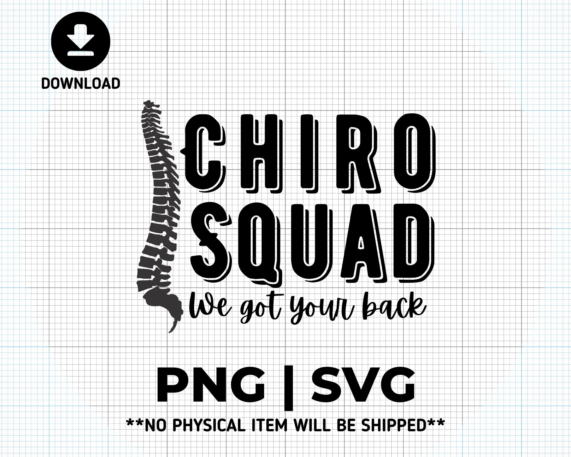Chiropractor SVG and PNG for Making Chiropractor Gifts Such as a ...