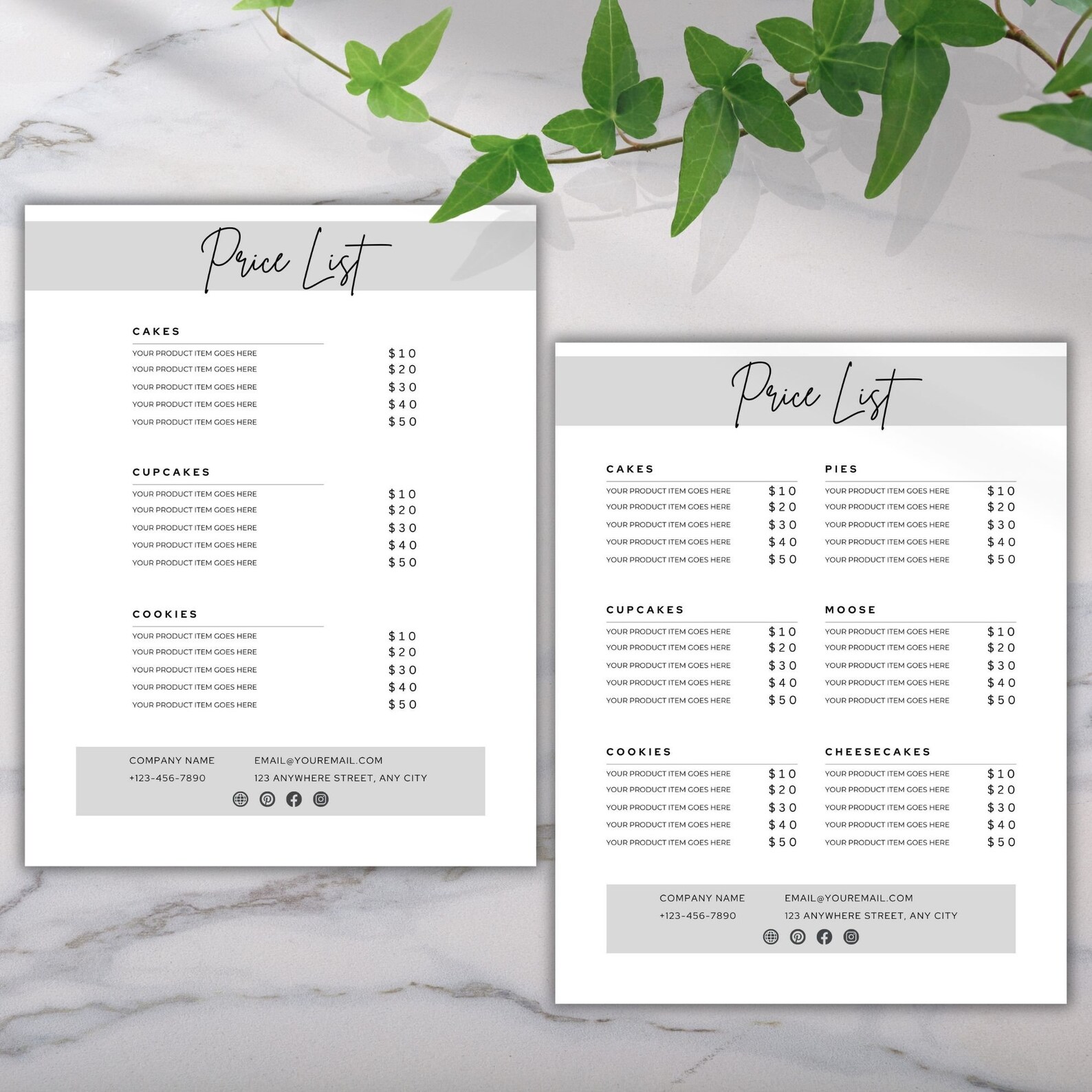 Customizable Bakery Order Form Bakery Invoice Templates for Bakery ...