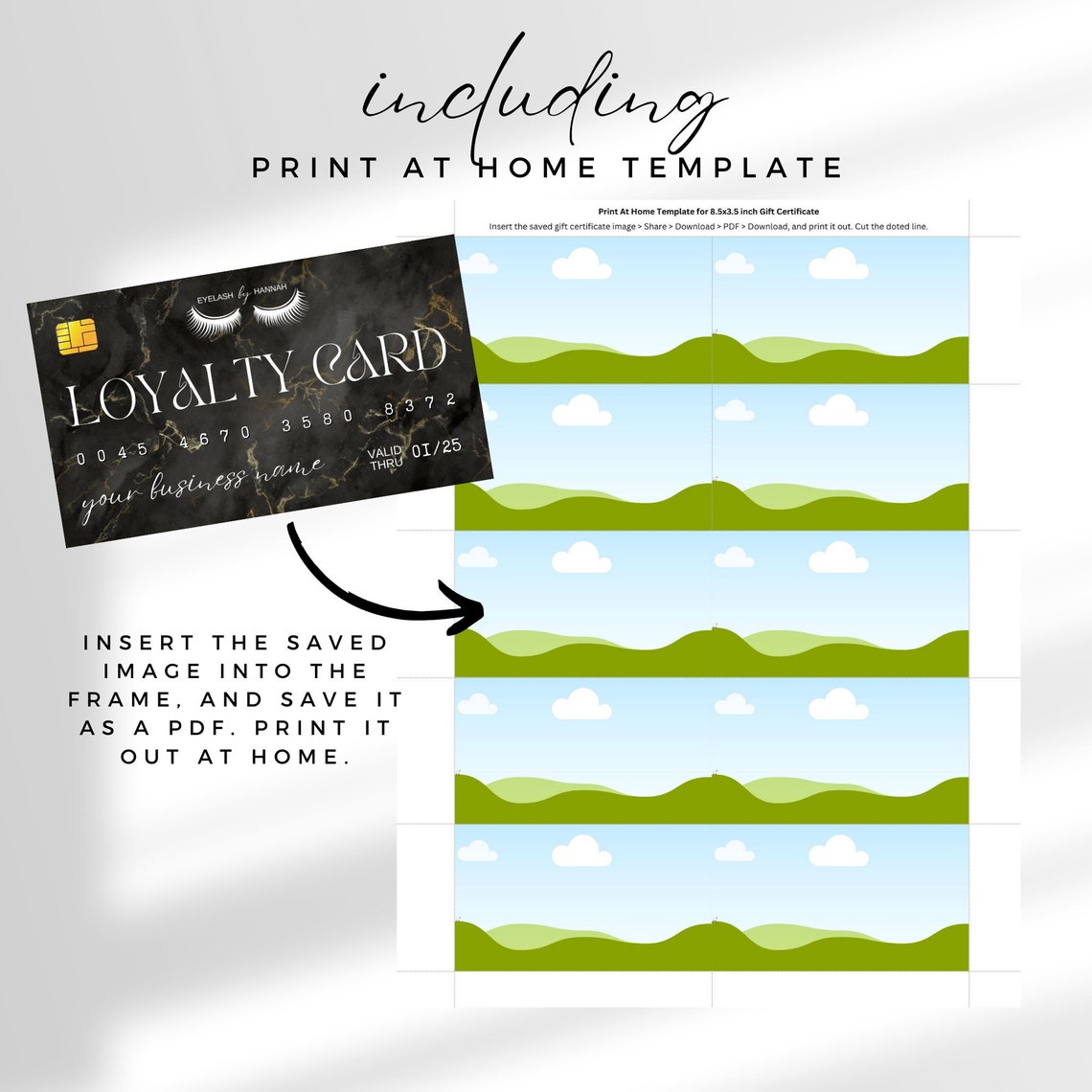 Lash Tech Loyalty Card Template - Credit Card Business Card Template ...
