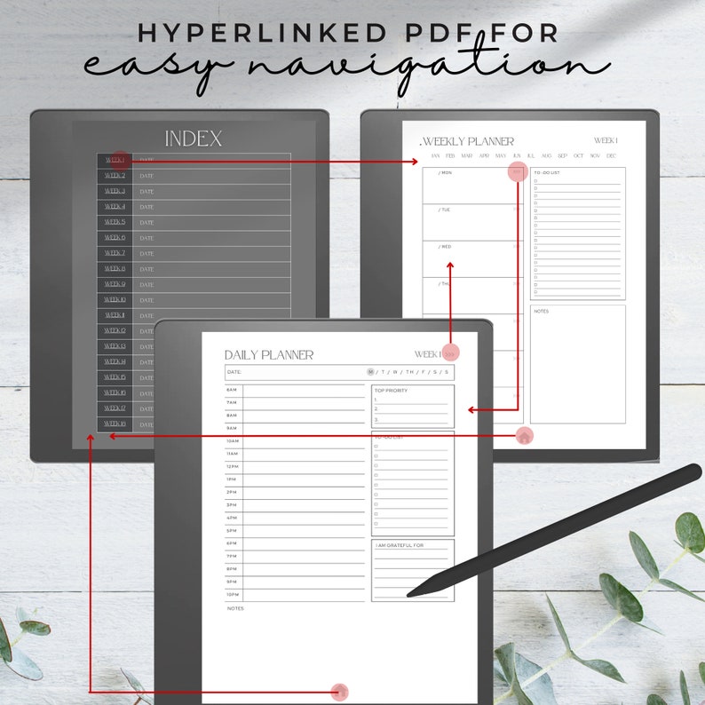 Minimalist Planner Made for Kindle Scribe Templates Kindle Scribe ...