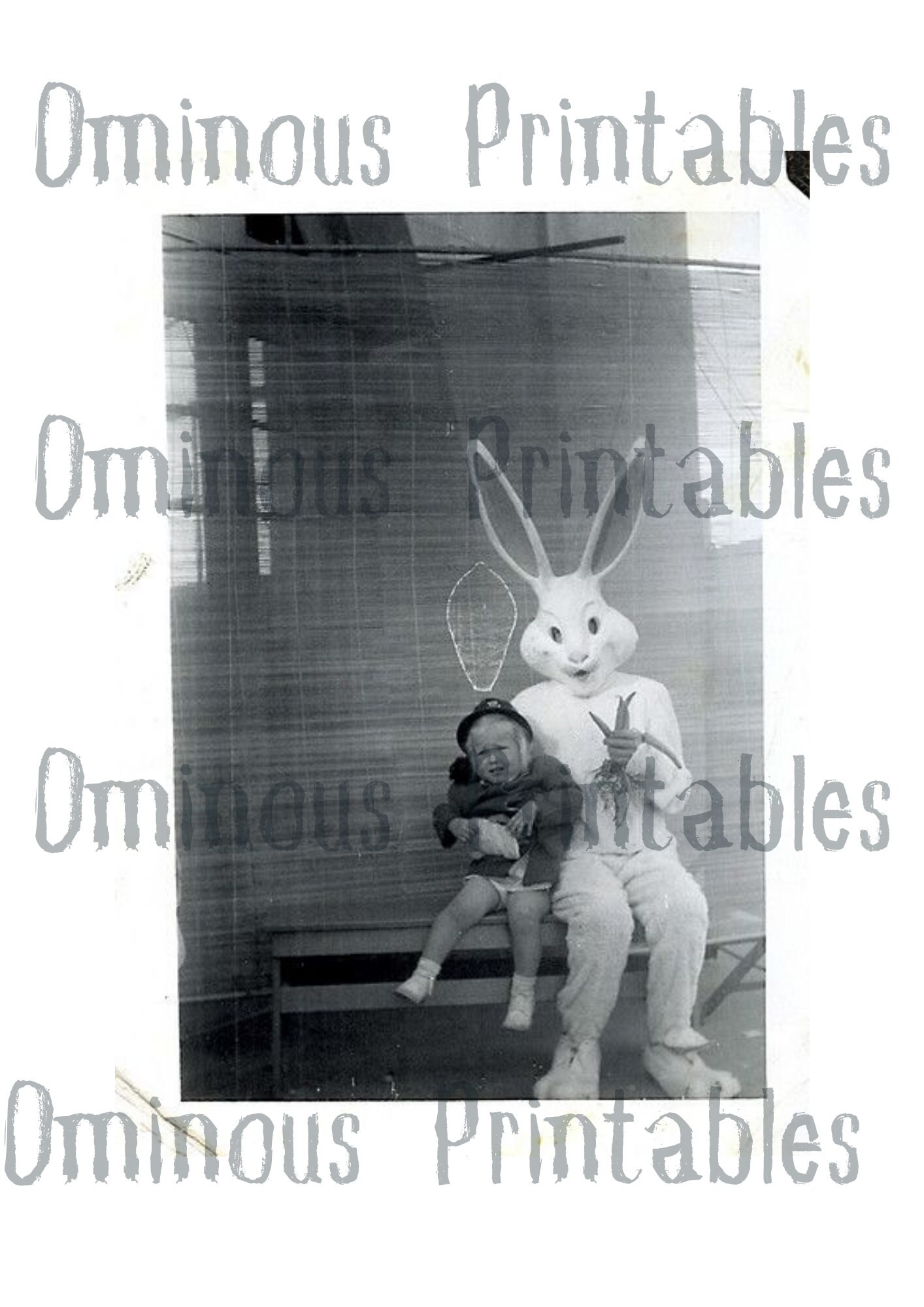 Creepy Vintage Easter Bunny Photo Digital Downloads - Cute Easter ...