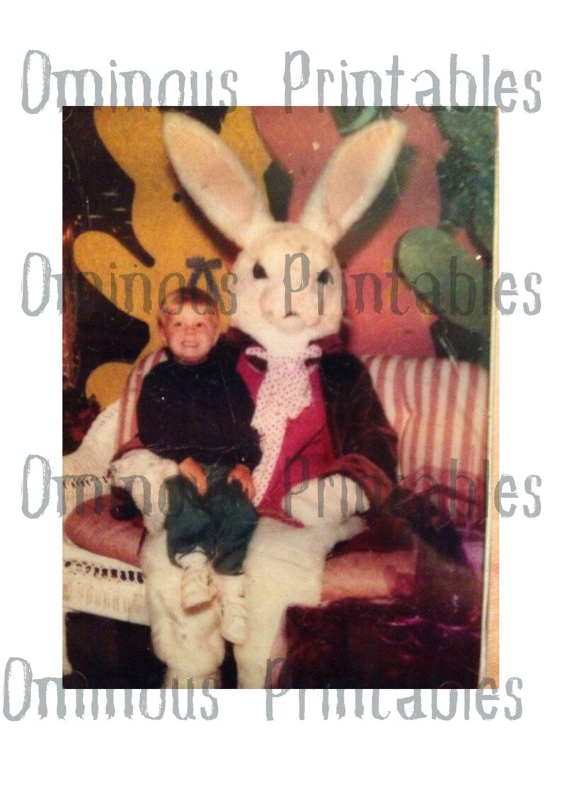 Creepy Vintage Easter Bunny Photo Digital Downloads - Cute Easter ...