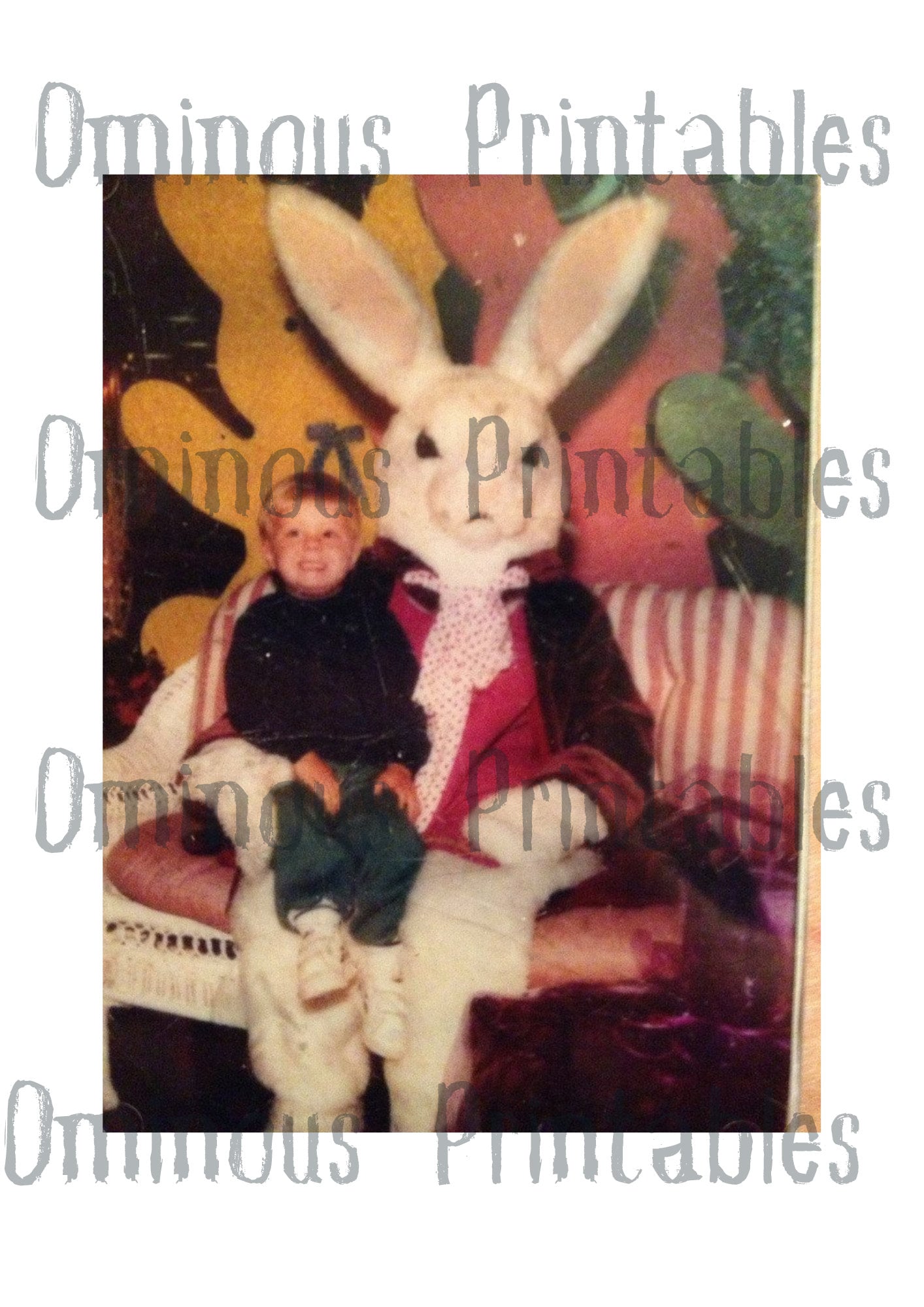 Creepy Vintage Easter Bunny Photo Digital Downloads - Cute Easter ...
