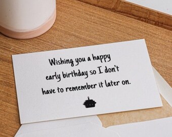 Early Birthday Card | Etsy