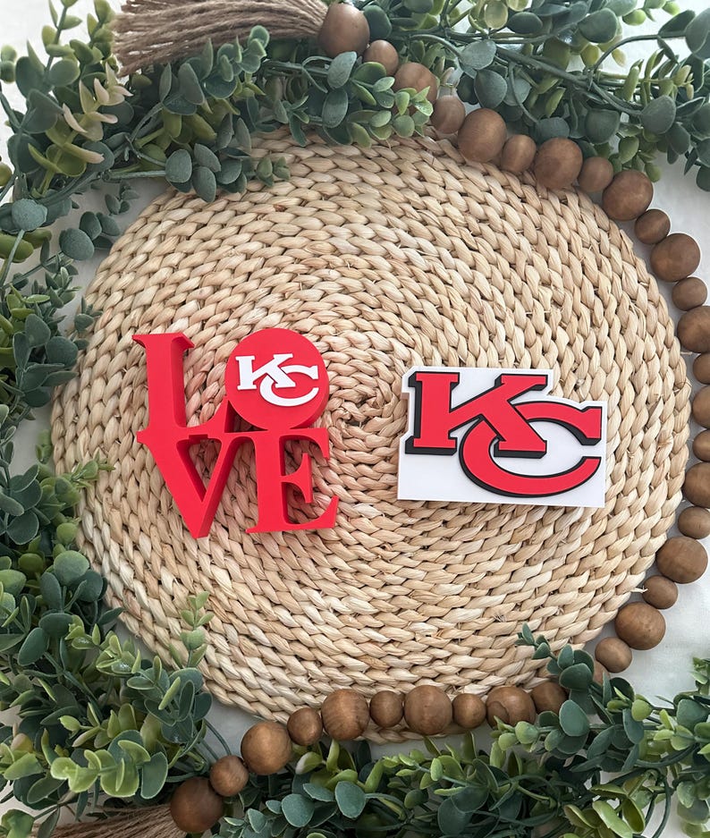 Kansas City Chiefs Tier Tray Decor - Table and Desk Art - Etsy