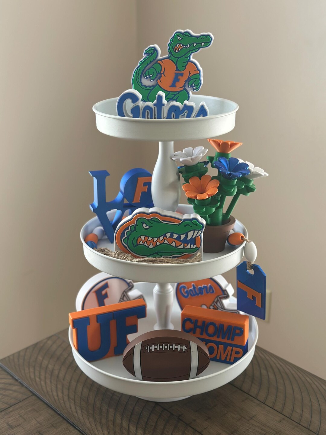 Florida Gators Tier Tray Decor - Table and Desk Art - Etsy