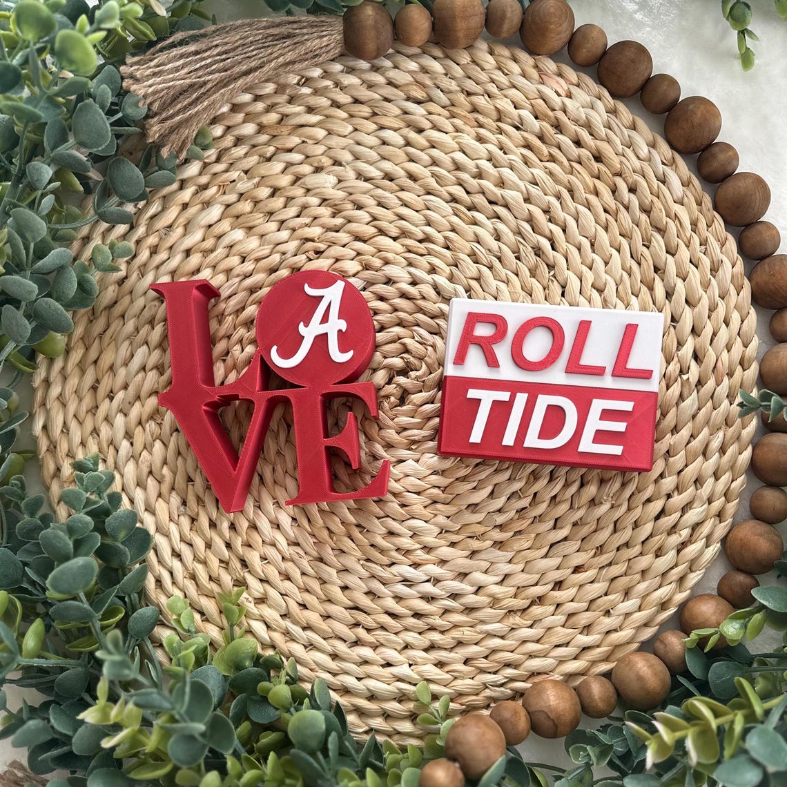 Alabama Crimson Tide Tier Tray Decor - Table and Desk Art - Etsy