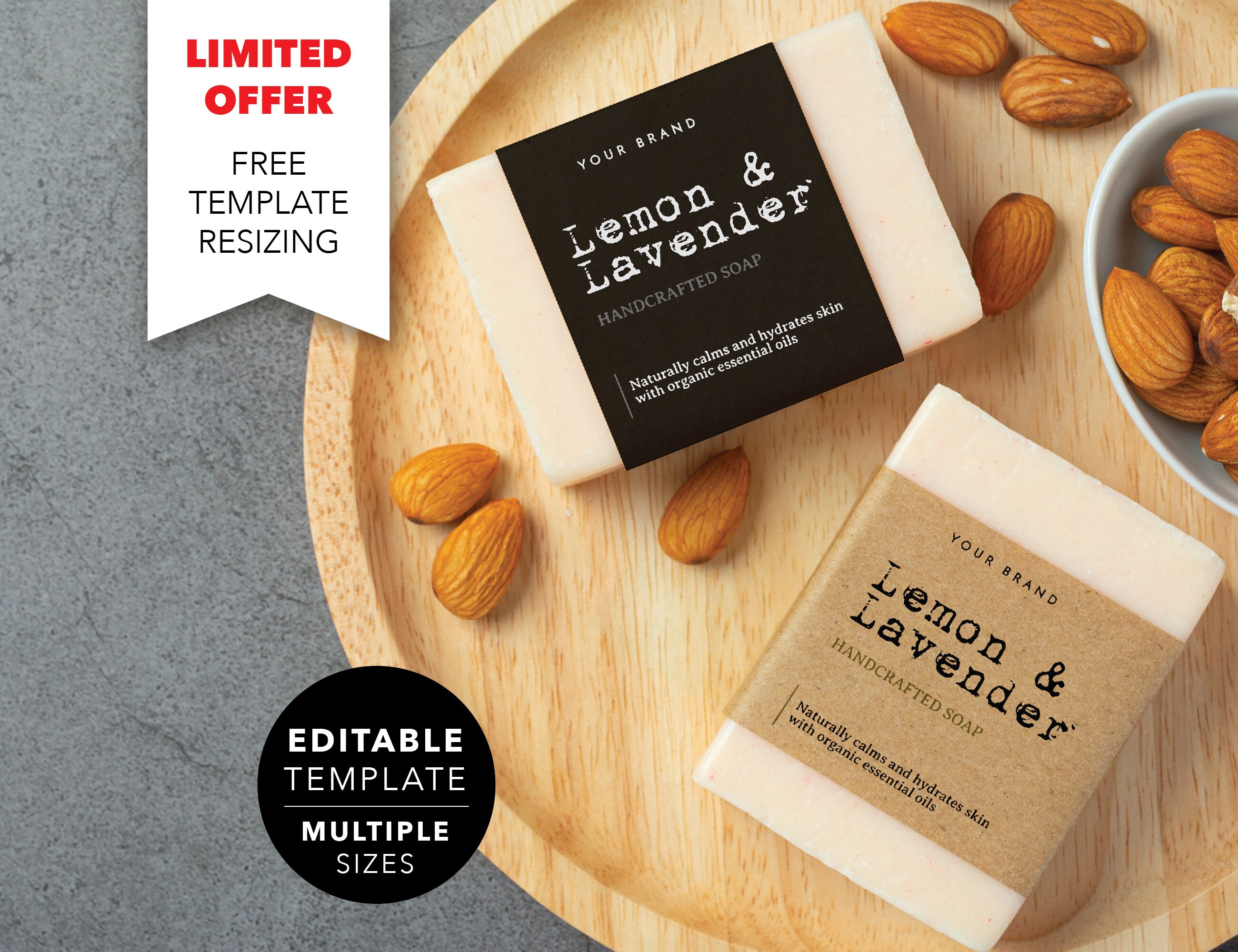 Minimalist Soap Label Template, Editable Soap Label Download, Product ...