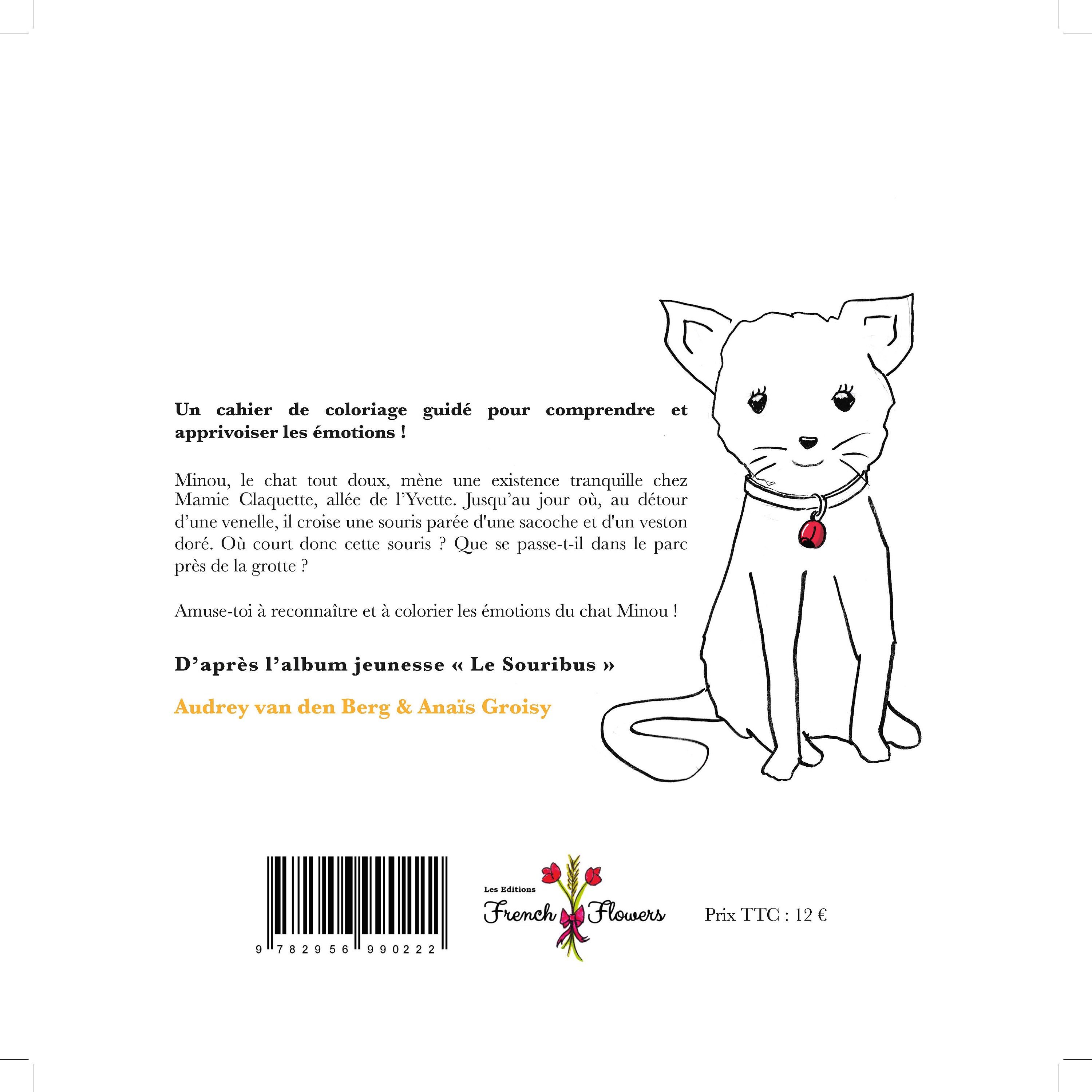Coloring Book the Emotions of the Cat Minou - French Editions Flowers ...