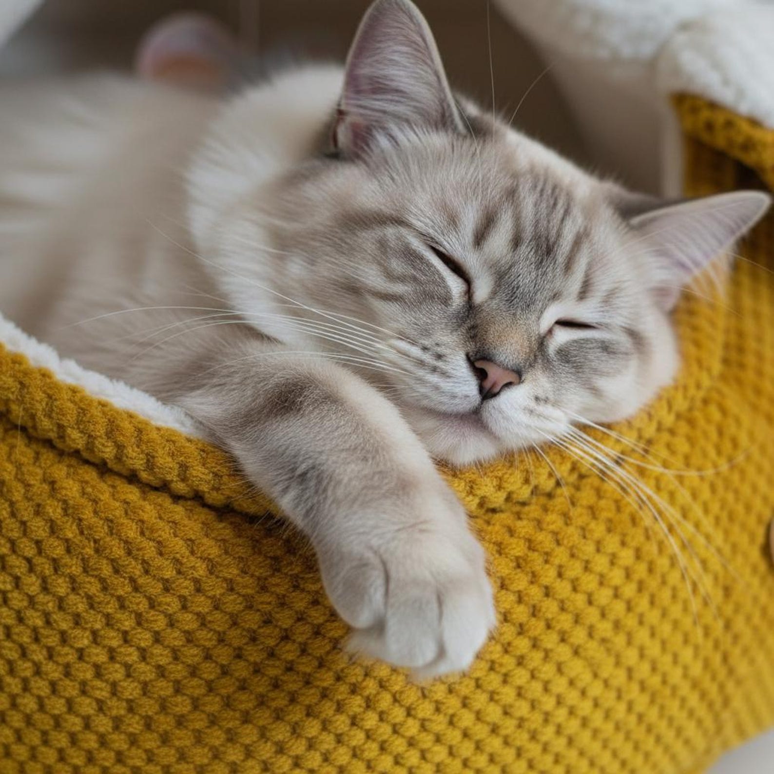 BONBON FURR - Cat Bed, Cave. Shelter, House With Fur Mat, Cushion ...