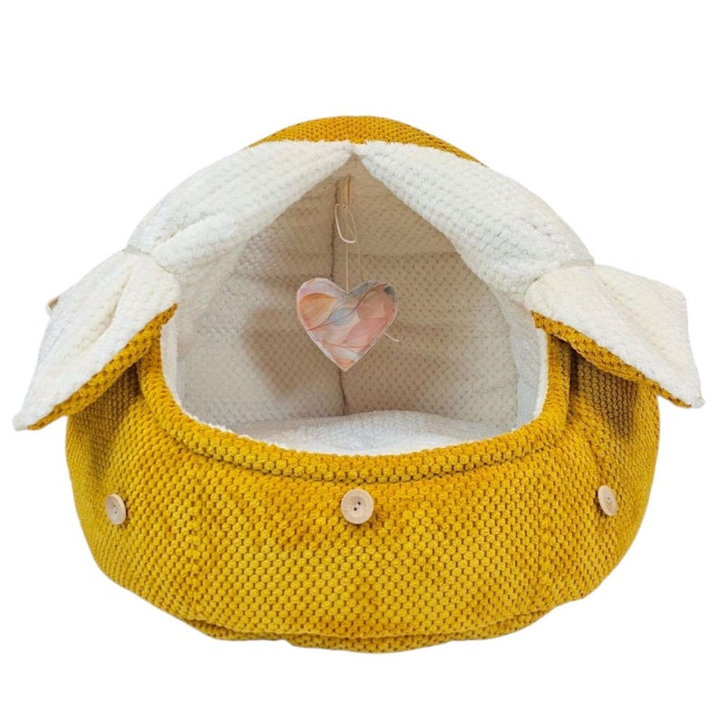 BONBON FURR - Cat Bed, Cave. Shelter, House With Fur Mat, Cushion ...