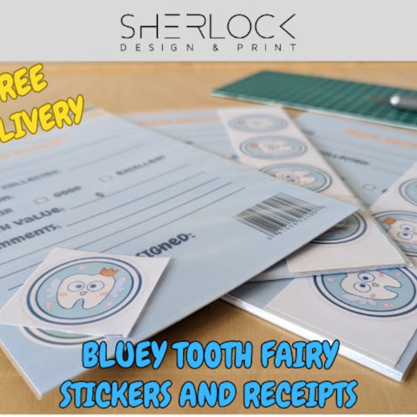 Bluey Tooth Fairy Stickers - Etsy Australia