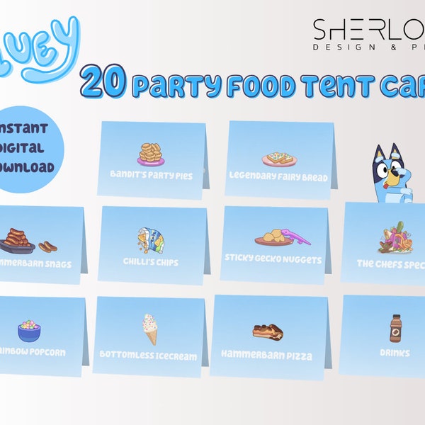 Bluey Food Label Svg - Etsy