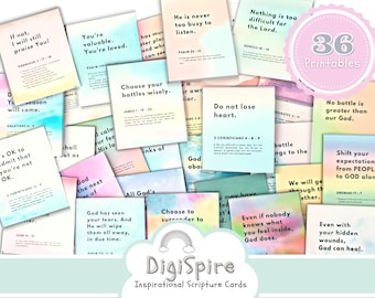 Daily Affirmation Cards With Bible Verses Scripture Cards - Etsy