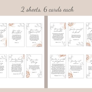 Women Bible Affirmation Cards, 6 X 9 Cm Scripture Encouragement Cards ...