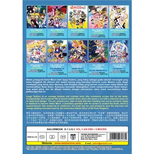 Sailor Moon Complete Series Collection Box Set Anime DVD (1-239 ...