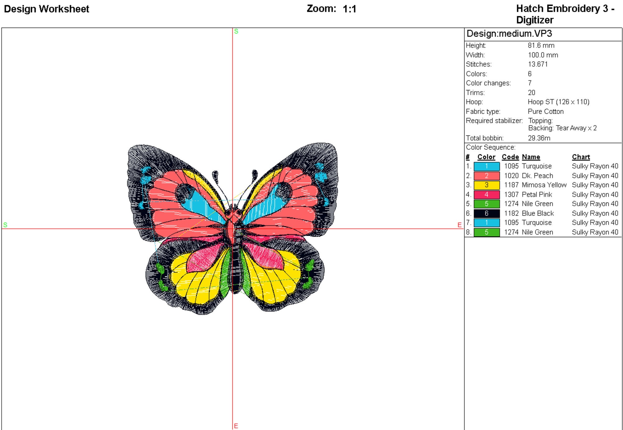 Butterfly Embroidery Design Monarch Machine Embroidery - Etsy