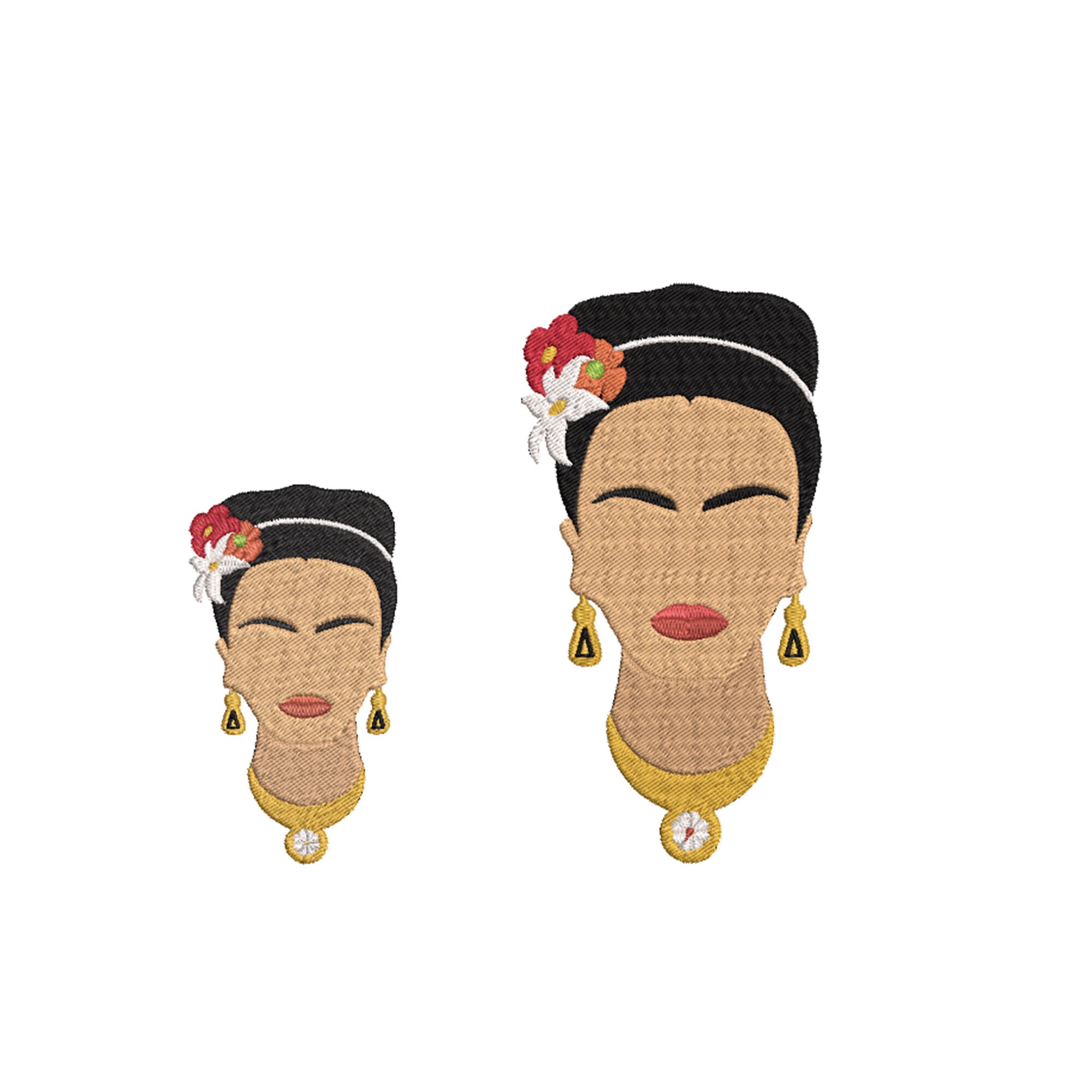 Frida Kahlo Machine Embroidery Design Dst Exp Hus Jef Pes Vp3 Xxx Vip ...