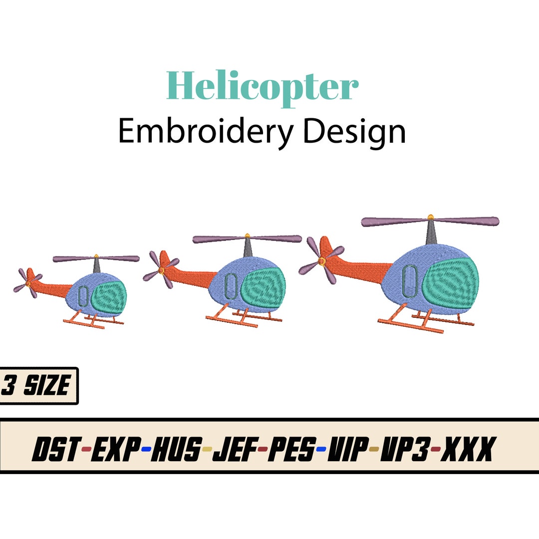 Helicopter Embroidery Design – Helicopter Dst Exp Hus Jef Pes Vp3 Xxx ...