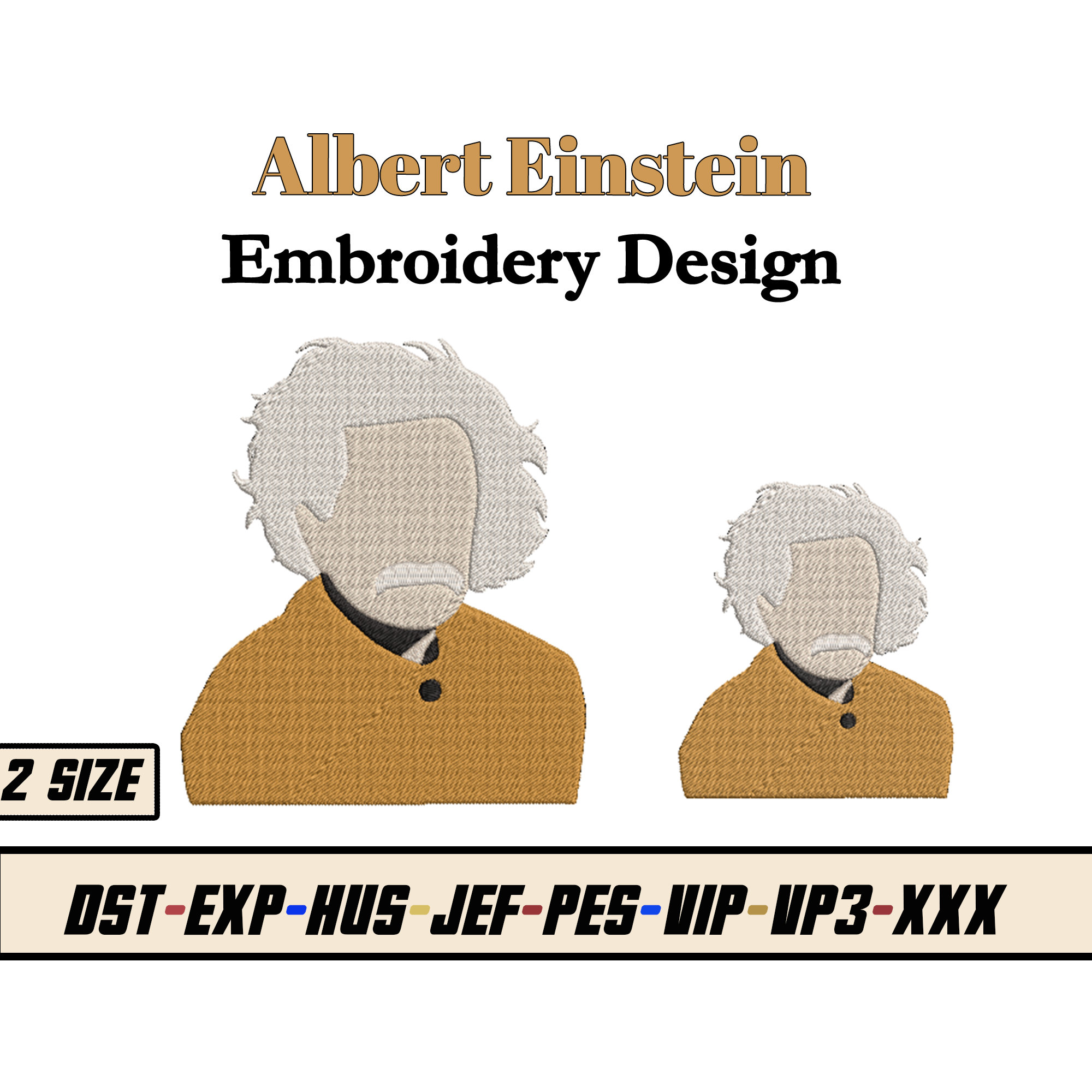 Albert Einstein Machine Embroidery Design- Albert Einstein Embroidery ...