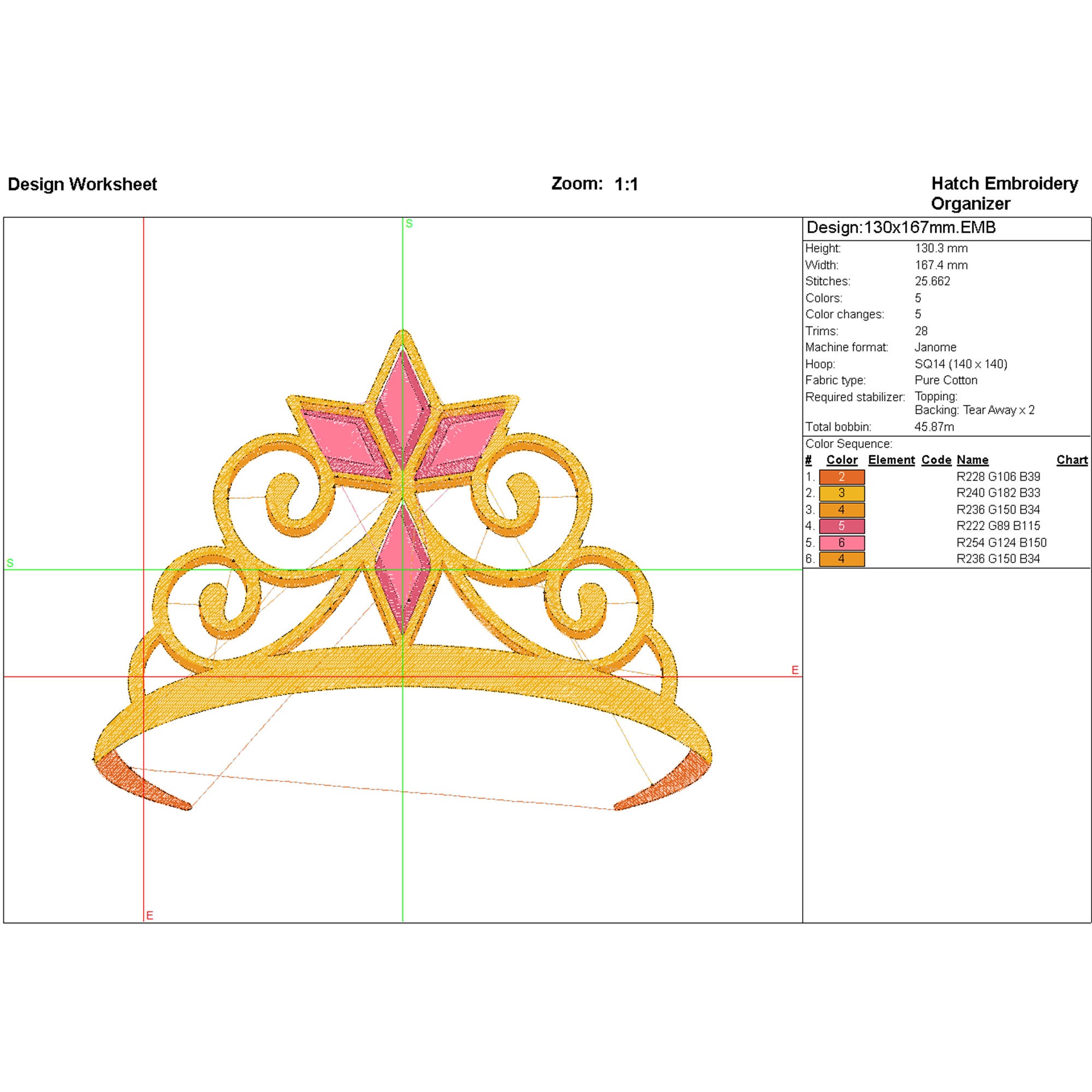 Crown Embroidery Design Queen Crown Crown Royal Dst Exp Hus Jef Pes Vp3 ...