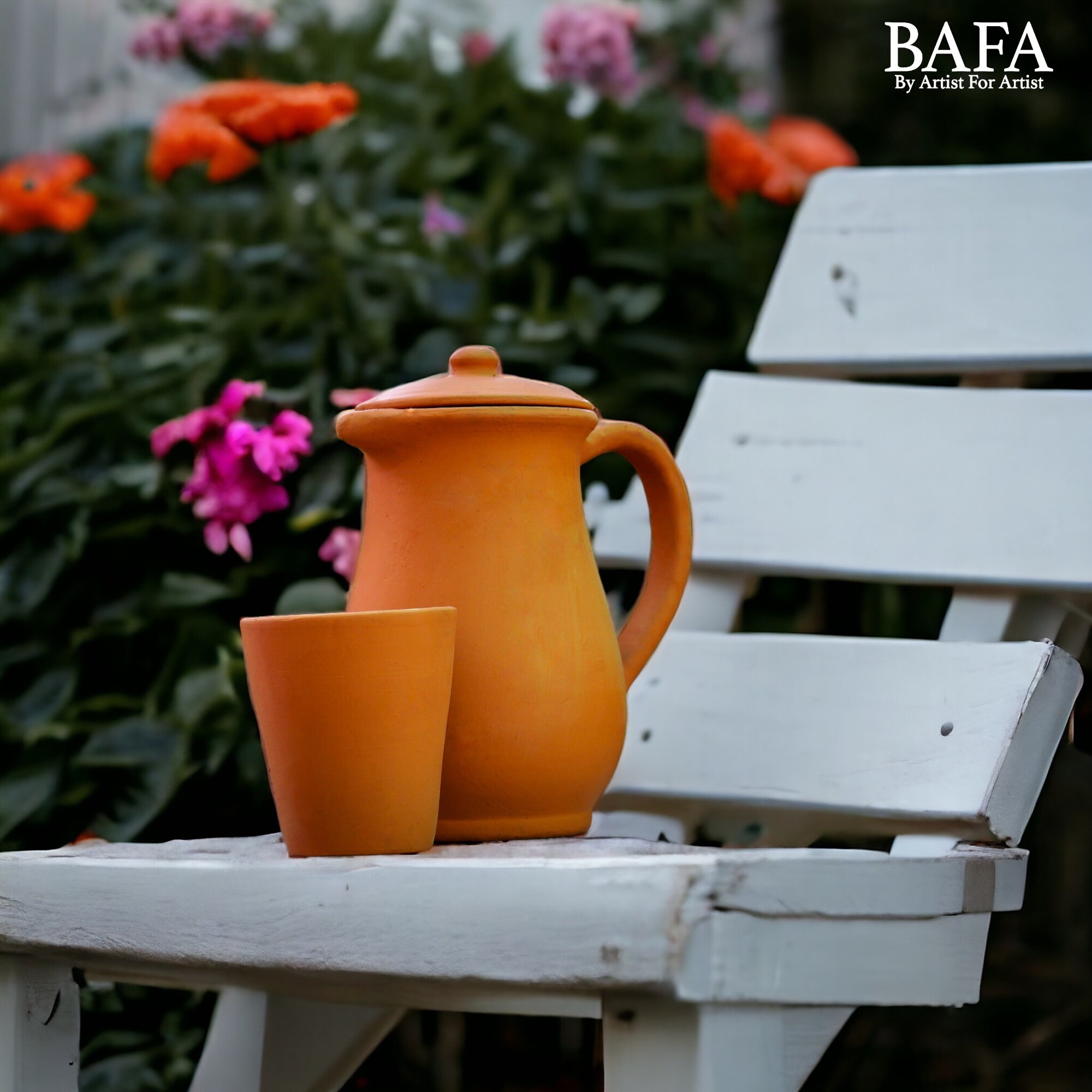 Terracotta Jug With Glasses for Homedecor & Serveware Amrut Jal - Etsy