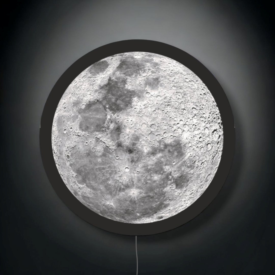 Moon Wall Night Lights With Adjustable Brightness, 3D LED Wall Lamp ...