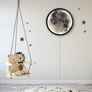 Moon Wall Light, Modern LED Light, Dimmable Wall LED Night Light ...