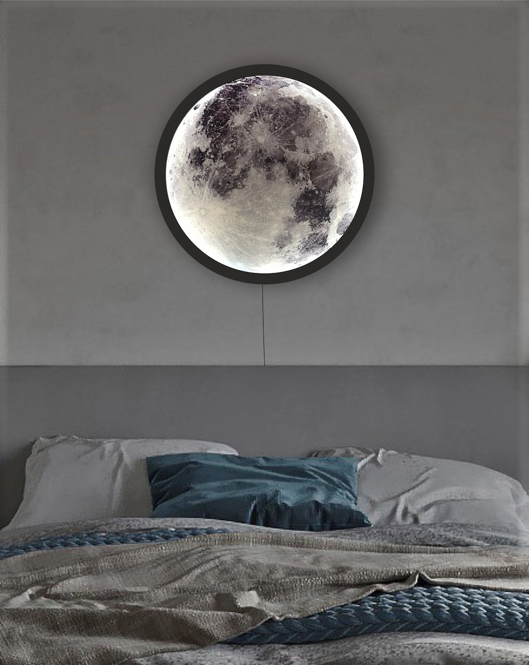 Moon Wall Light, Modern LED Light, Dimmable Wall LED Night Light ...