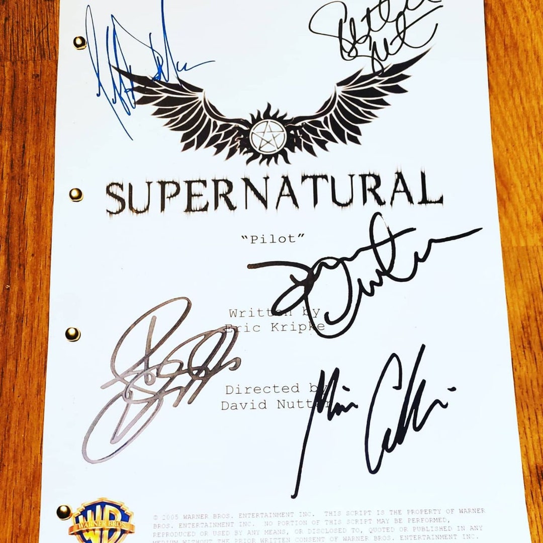 Pilot Episode Script SUPERNATURAL Script Pilot Autograph Jensen Ackles ...