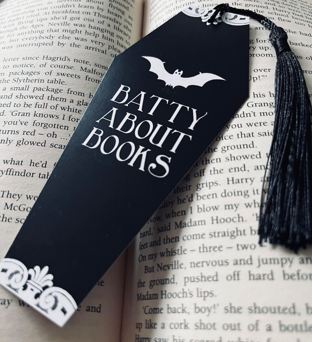 Coffin Shaped Bat Bookmark, Goth, Tassel, Shaped Bookmark, Stars ...