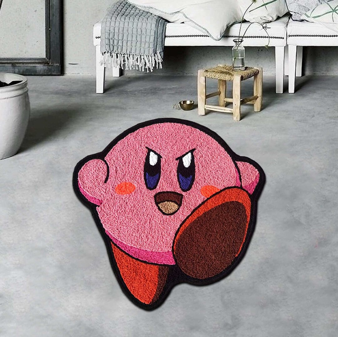 Kirby Rug, Kirby Nintendo Decor, Girl Room Decor, Pink Rug, Kirby ...