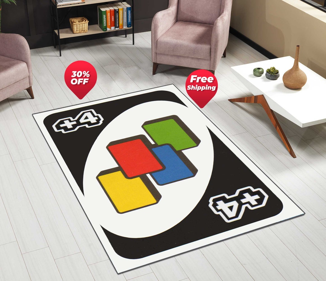 Uno Reverse Rug, Uno Cards Rug, Blue Uno Rug, Uno Cards, Uno Card Decor ...