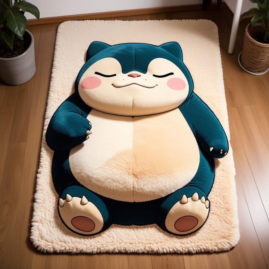 Snorlax Sleepy Rug, Snorlax Anime Rug, Pokemon Snorlax Rug, Pokemon Rug ...