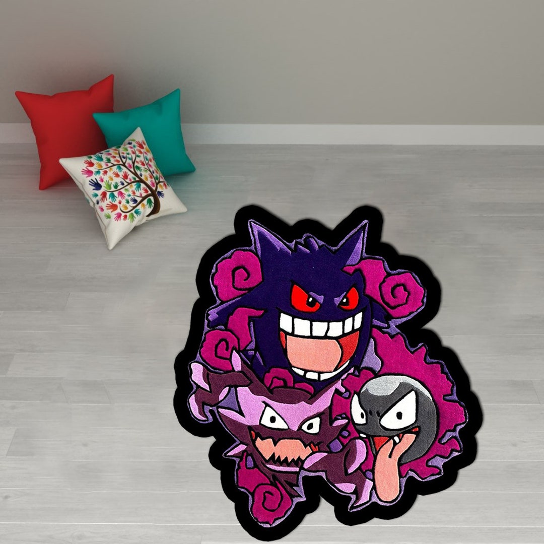 Gengar Rug, Gengar Anime Rug, Pokemon Gengar Rug, Pokemon Rug, Gameboy ...