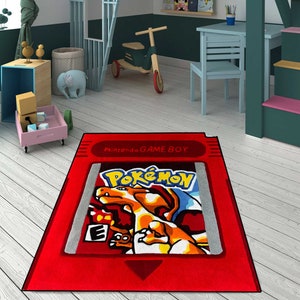 Gameboy Decor, Retro Gameboy Rug, Pokemon Rug, Home Print, Birthday ...