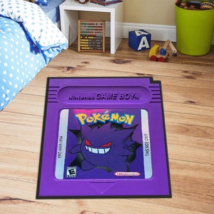 Gameboy Decor, Retro Gameboy Rug, Pokemon Rug, Home Print, Birthday ...