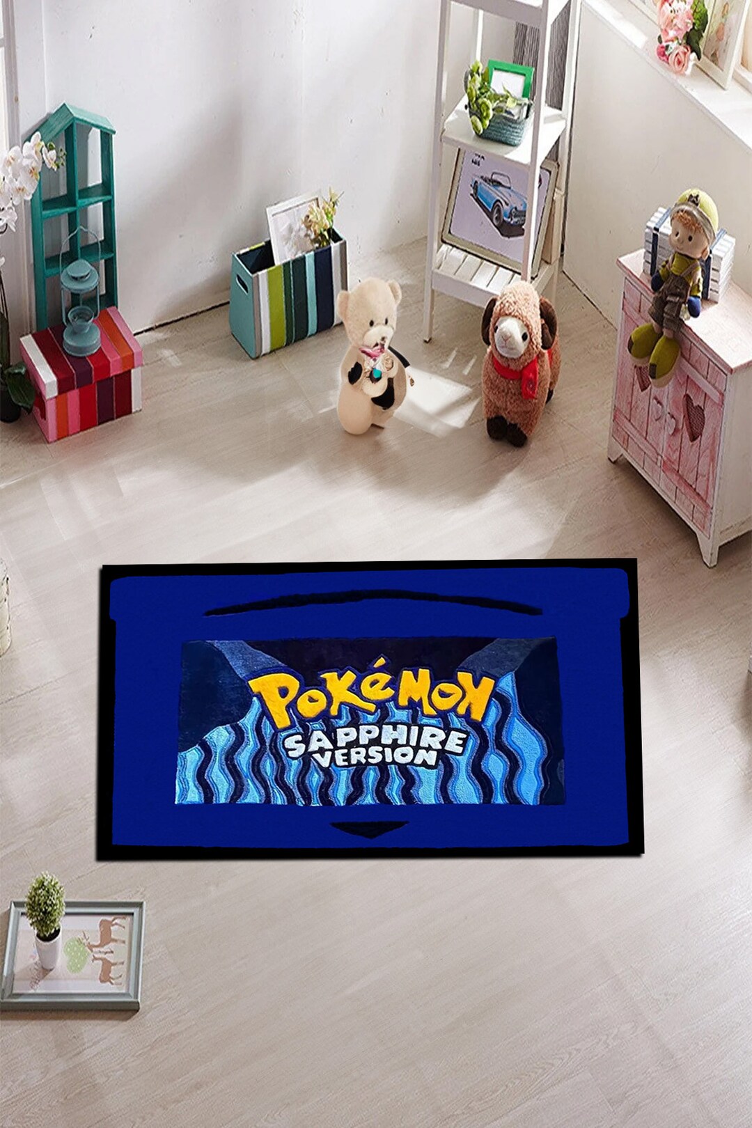 Pokemon Spphire Version, Gameboy Decor, Retro Gameboy Rug, Pokemon Rug ...