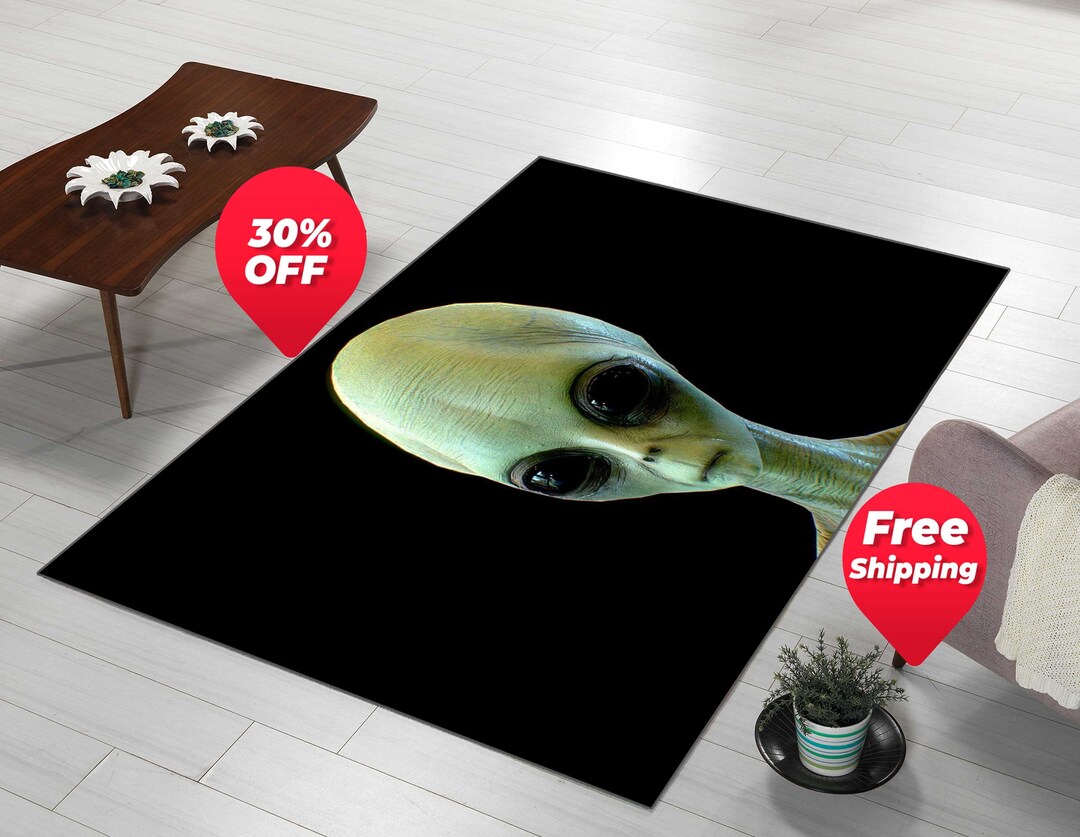 Alien Rug, Alien Pattern Rug, Alien Room Decor, Ufo Pattern Rug, Ufo ...