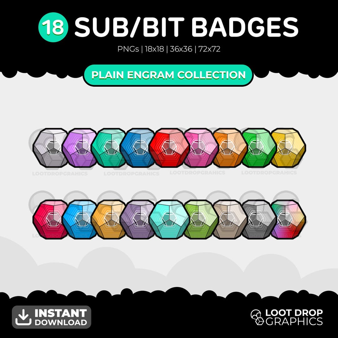 Destiny Engrams Badges Pack - 18 X Engram Sub/bit Badges for Twitch ...