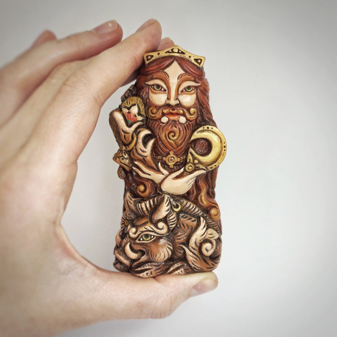 FREYR With Boar Gullinbursti Frey Yngvi Inguin Vanir Figurine - Etsy