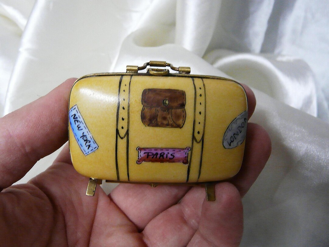 Small Collection Box Suitcase in Hand-painted Limoges Porcelain - Etsy