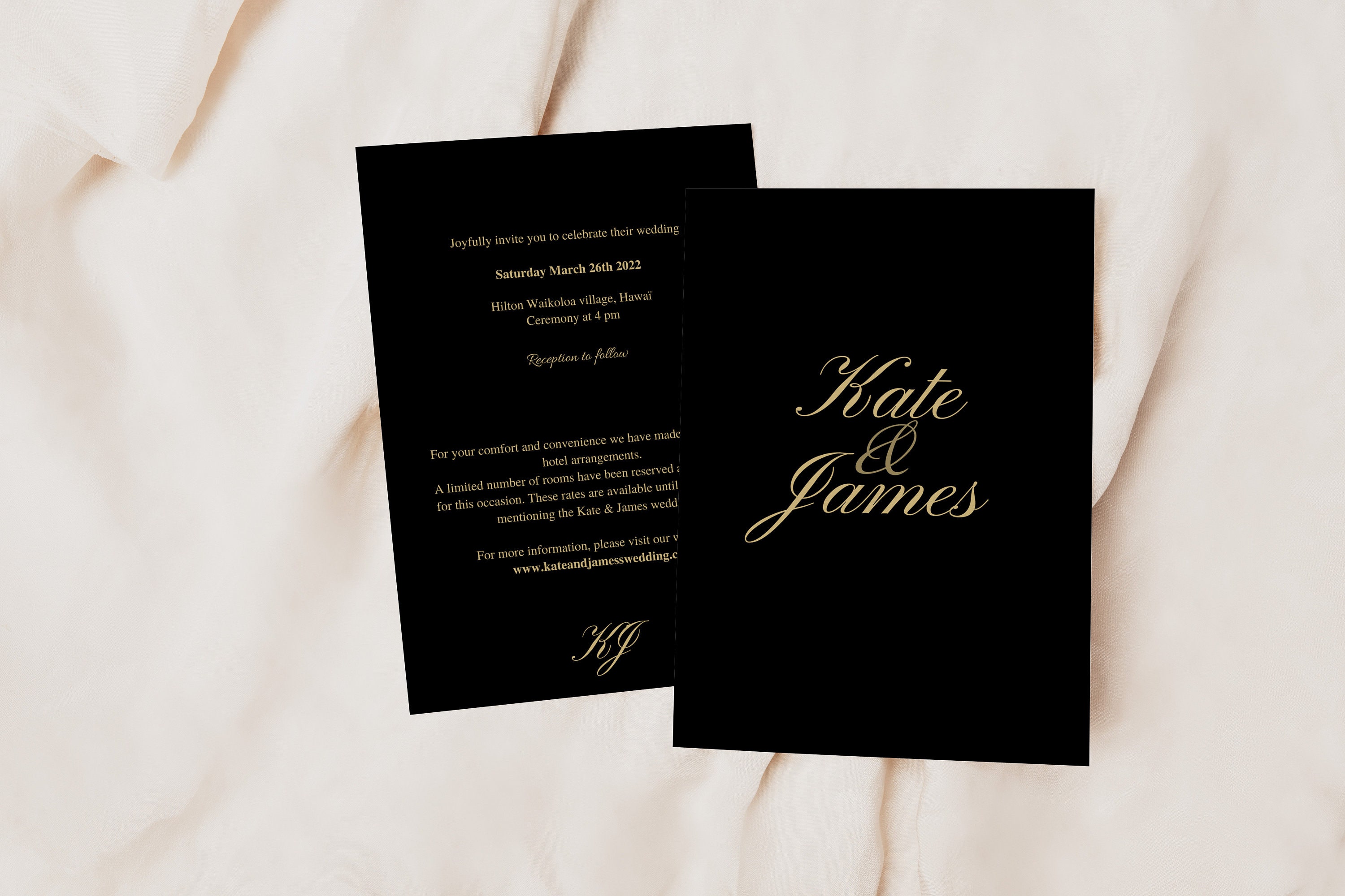 Luxury Black Gold Invitation Customizable Wedding High End Printable ...