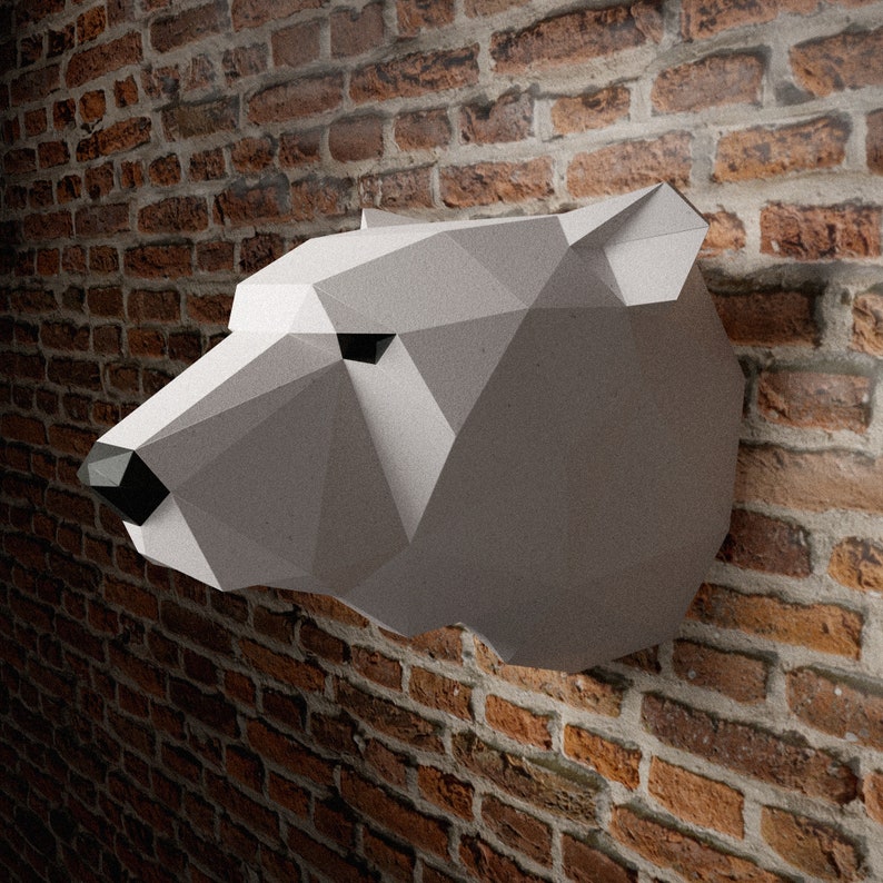 Papercraft Polar Bear Origami Polar Bear Template Pdf Svg - Etsy