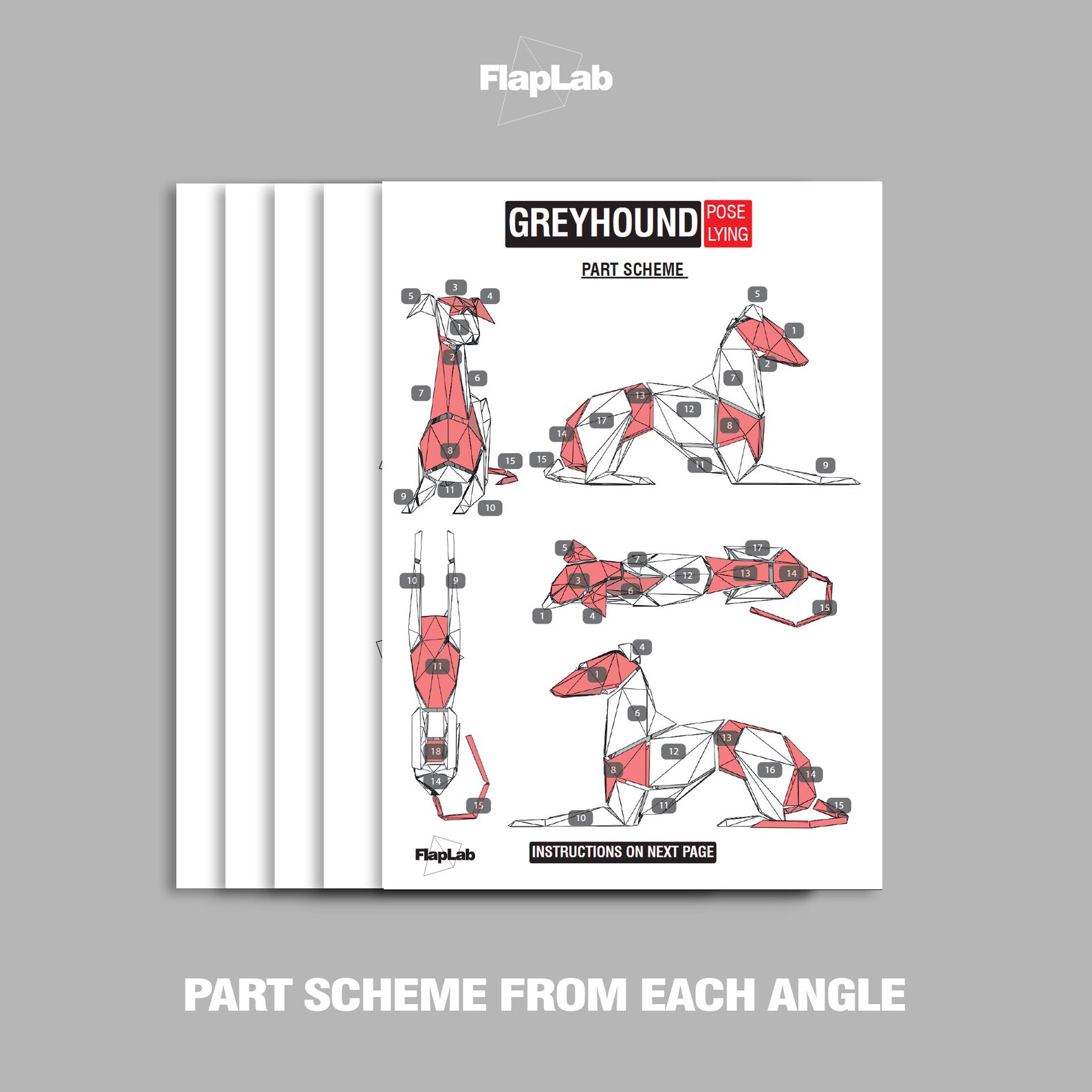 Papercraft Italian Greyhound Dog Papercraft Digital - Etsy