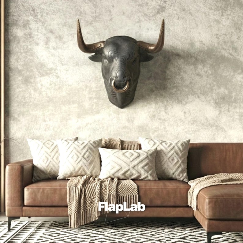 Parametric Bull Wall Art SVG 3D Layered Sculpture Laser Cut Files DXF ...